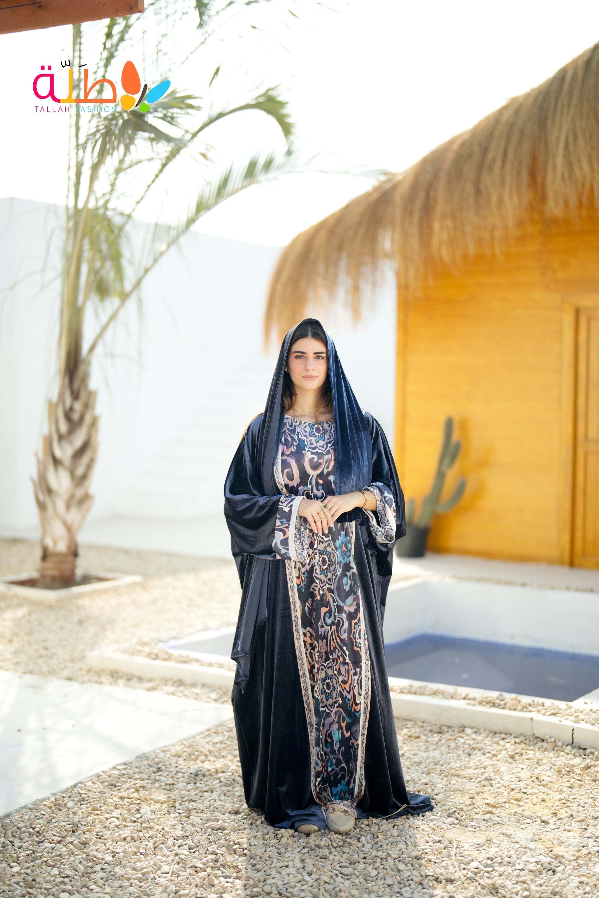 Malhafa - Dark grey center design – Tallah